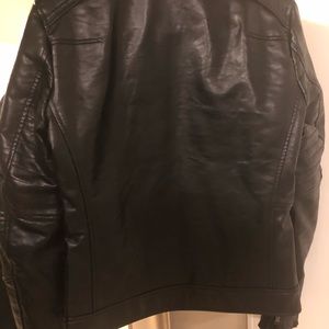 Sisley | Jackets & Coats | Sisley Black Leather Coat Slim Fit | Poshmark